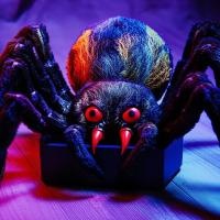 China Halloween Celebration Animatronic Haunted House Spider Prop Color Painting Customizable for sale