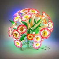 China Steel Frame Decoration Lantern Arts Waterproof Silk Flower Lantern Custom Shaped for sale