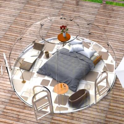 China Panoramic Prefabricated Dome House 9M Platform Size Durable Steel Frame Customizable for sale