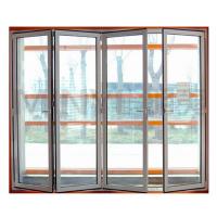 China Decorative Aluminum Folding Glass Doors 5mm 12A 5mm Double Glazed EPDM Rubber Strip for sale