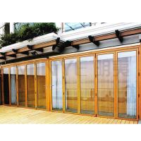 China Decorative Aluminum Folding Glass Doors 5mm 12A 5mm Double Glazed EPDM Rubber Strip for sale