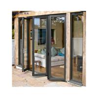 China Folding Sliding Door for Outdoor Balcony Finished Surface Open Style Folding for sale