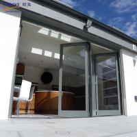 China Glass French Design Aluminum Frame Double Tempered Glass Bi Folding Door 5mm for sale