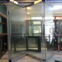 China Glass French Design Aluminum Frame Double Tempered Glass Bi Folding Door 5mm for sale