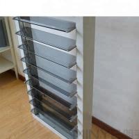 China Aluminum Shutters for Italian Glass Louver Windows Thermal Break 6063-T5 Custom Sizes for sale