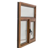 China Classic Swing Open Wood Aluminum Casement Windows with UPVC Frame Double Glazing 5mm+12A+5mm for sale