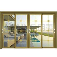 China Aluminum Sliding Patio Doors 6063-T5 Thermal Break Double Glazed 5mm+12A+5mm for sale