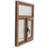 China Classic Swing Open Wood Aluminum Casement Windows with UPVC Frame Double Glazing 5mm+12A+5mm for sale