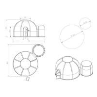 China Hotel Dome House Star View Design 5M x 7.5M x H3.5M Spacious Glamping Room for sale
