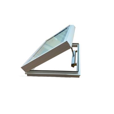 China Swing Open Electric Aluminum Roof Window Skylight 6063-T5 Thermal Break Double Glazed 5mm+12A+5mm for sale