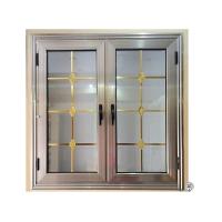 China Circular Aluminium Casement Window with Grills Heat Insulation 5mm Tempered Glass for sale