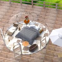China Transparent Prefabricated Dome House 6M x 3.25M for Resort Bubble Tent for sale