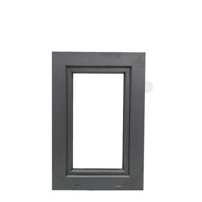 China Customized 2.5 mm Profile Thickness PVC Casement Windows with Hurricane Impact Glass for sale
