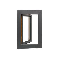 China Customized 2.5 mm Profile Thickness PVC Casement Windows with Hurricane Impact Glass for sale