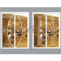 China Wood Grain Aluminium Sliding Doors Double Tempered Glass 5mm+12A+5mm Good Sealing for sale