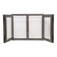 China Aluminum Casement Window Double Tempered Glass 5mm+12A+5mm Hurricane Impact 4500pa for sale