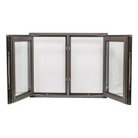 China Aluminum Casement Window Double Tempered Glass 5mm+12A+5mm Hurricane Impact 4500pa for sale