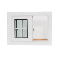 China PVC Sliding Glass Window 5mm Double Tempered Glazing Sound Insulation 30dB for Bathroom Door for sale