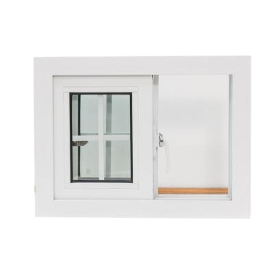 China PVC Sliding Glass Window 5mm Double Tempered Glazing Sound Insulation 30dB for Bathroom Door for sale