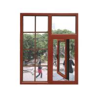 China Double Tempered Glass French Window 5mm+12A+5mm Aluminum Casement Window for sale