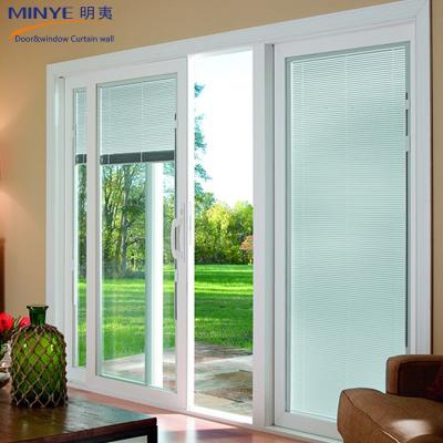 China PVC UPVC Double Glazed Sliding Doors 90mm Profile for Bathroom Kitchen Cabinet for sale