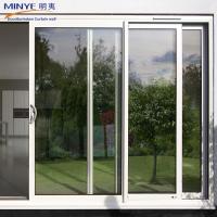 China PVC UPVC Double Glazed Sliding Doors 90mm Profile for Bathroom Kitchen Cabinet for sale