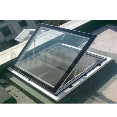 China Vertical Opening Aluminum Alloy Acrylic Solar LED Skylight Cover CE Certified 4500 Pa Wind Resistance for sale