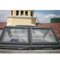 China Vertical Opening Aluminum Alloy Acrylic Solar LED Skylight Cover CE Certified 4500 Pa Wind Resistance for sale
