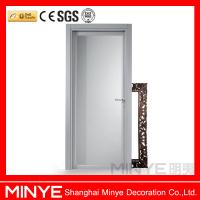 China Aluminum Bathroom Door with Ventilation Wood Grain Finish 6063-T5 Thermal Break Profile for sale