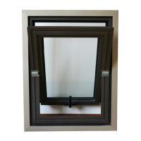 China Aluminum Frame Vertical Center Pivot Window for 5mm 12A 5mm Double Glazing for sale