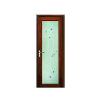 China Tinted Frosted Glass Bathroom Door 5mm Tempered Double Glazing Windproof Modern Design for sale