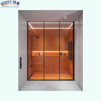 China Tempered Glass Frameless Sliding Shower Door with Steel Handle Custom Size 5mm 12A for sale
