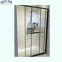 China Tempered Glass Frameless Sliding Shower Door with Steel Handle Custom Size 5mm 12A for sale