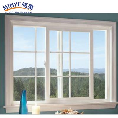 China UPVC Sliding Window with Fiberglass Screen Netting Customizable Plastic Steel Design 5mm Glass for sale