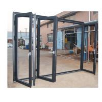 China Waterproof Aluminum Alloy Sound Proof Folding Door with Tempered Glass 5mm+12A+5mm for sale