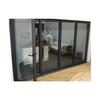 China Waterproof Aluminum Alloy Sound Proof Folding Door with Tempered Glass 5mm+12A+5mm for sale