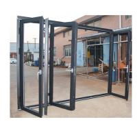 China Waterproof Aluminum Alloy Sound Proof Folding Door with Tempered Glass 5mm+12A+5mm for sale