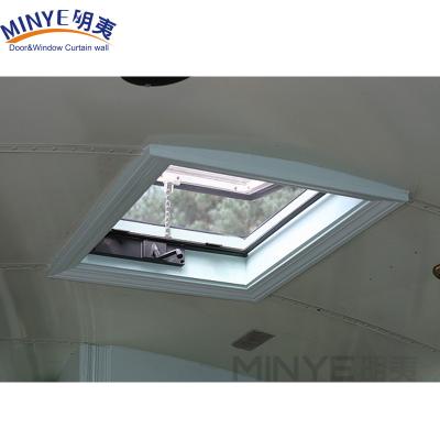 China Aluminum Roof Skylight Swing Open Style with Fiberglass Screen 6063-T5 Thermal Break for sale