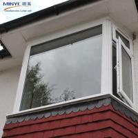 China Double Glazed Tempered Glass Swing Out PVC Bay Vinyl Windows 5mm+12A+5mm for Residential for sale