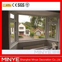 China Double Glazed Tempered Glass Swing Out PVC Bay Vinyl Windows 5mm+12A+5mm for Residential for sale