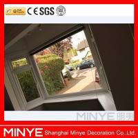 China Double Glazed Tempered Glass Swing Out PVC Bay Vinyl Windows 5mm+12A+5mm for Residential for sale