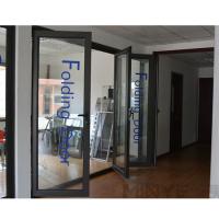China Big Transparent Bi Folding Garage Door Aluminum Alloy Finished Surface 6063-T5 for sale