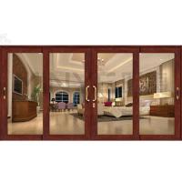 China Sliding Aluminium Main Entrance Door System 6063-T5 Thermal Break Double Glazing 5mm+12A+5mm Green Golden for sale