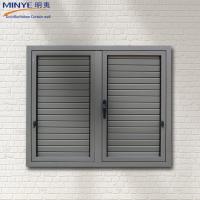 China Aluminum Profile French Casement Window Plantation Shutter 100mm Slat Custom Size for sale