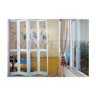 China Finished Accordion Magnet Bathroom PVC Folding Door for Surface for sale