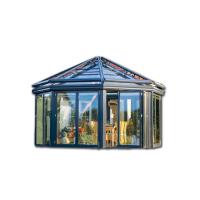 China Aluminum Frame Winter Garden Room Double Glass 6mm Triangle Roof Molding Custom Size for sale