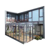 China Aluminum Frame Winter Garden Room Double Glass 6mm Triangle Roof Molding Custom Size for sale