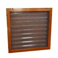 China Soundproof Timber Aluminum Louvers Exterior Shutter Jalousie Windows 30 dB RW 4500 Pa for sale