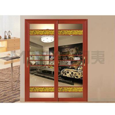 China Aluminum Sliding Glass Door 6063-T5 with Double Tempered Glazing 5mm+12A+5mm CE Certified for sale