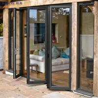 China Sound Insulation Aluminum Folding Door 4 Panel with Screen Mesh Modern Design 30 dB for sale